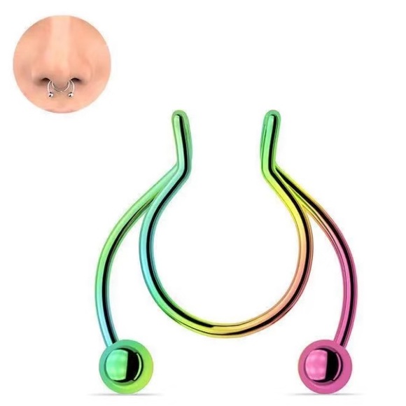 Accessories | Niprainbow Faux Nose Septum Ring | Poshmark